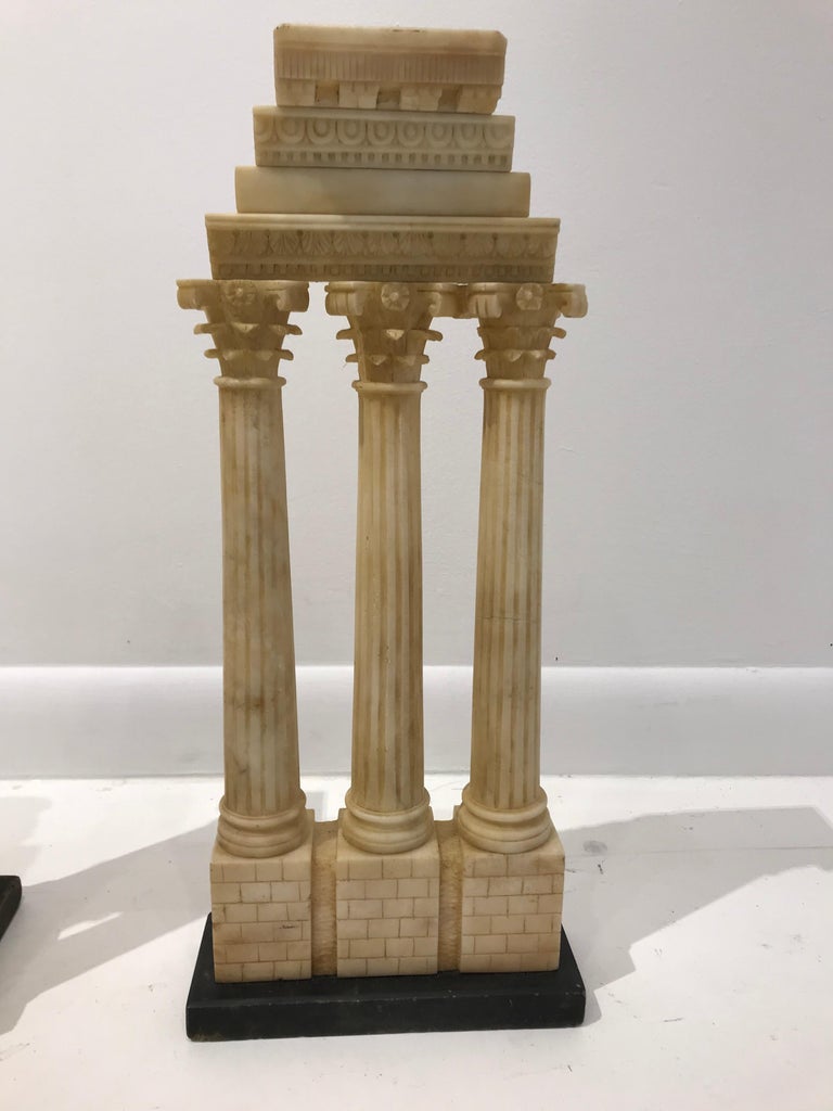 Pair of Grand Tour Models of Roman columns at 1stDibs