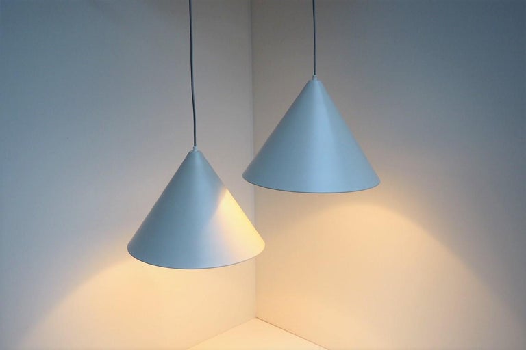 Pair of Gray Billiard Pendants from Danish Louis Poulsen, Vintage ...