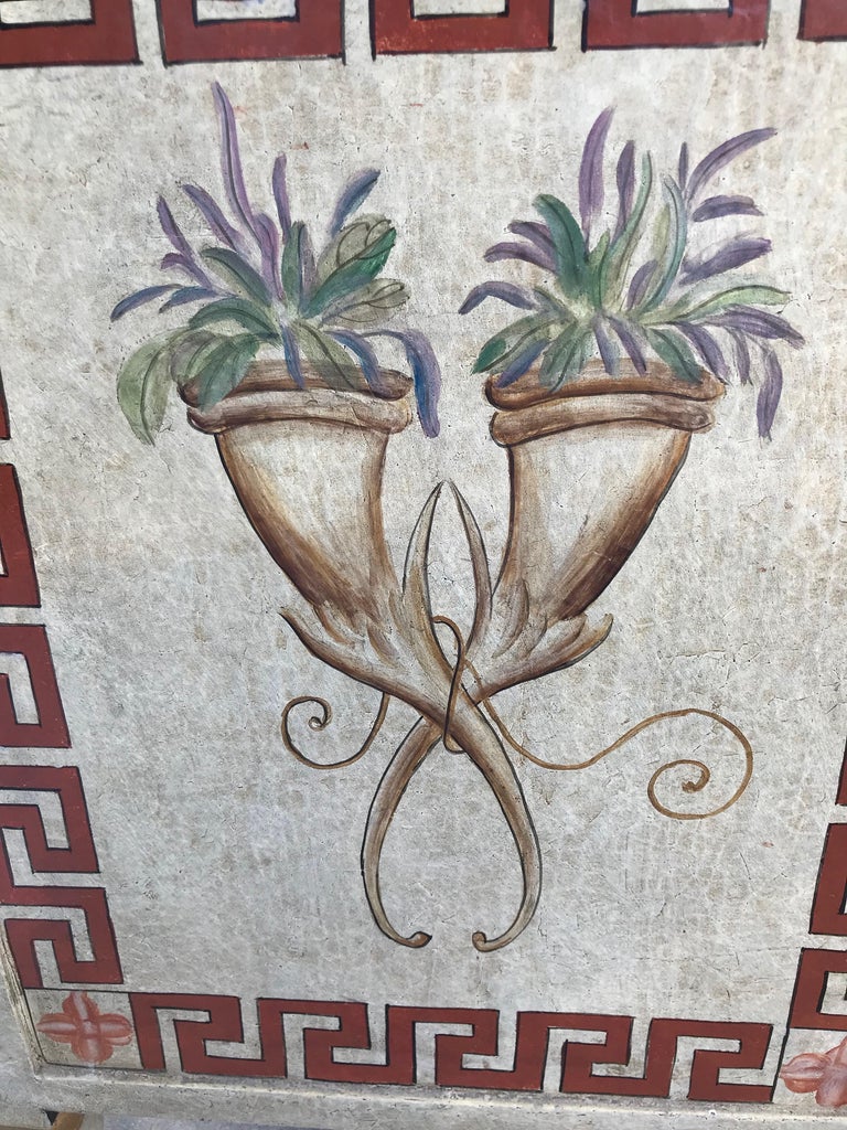 Pair of Greco Roman Motif Side Cabinets at 1stDibs