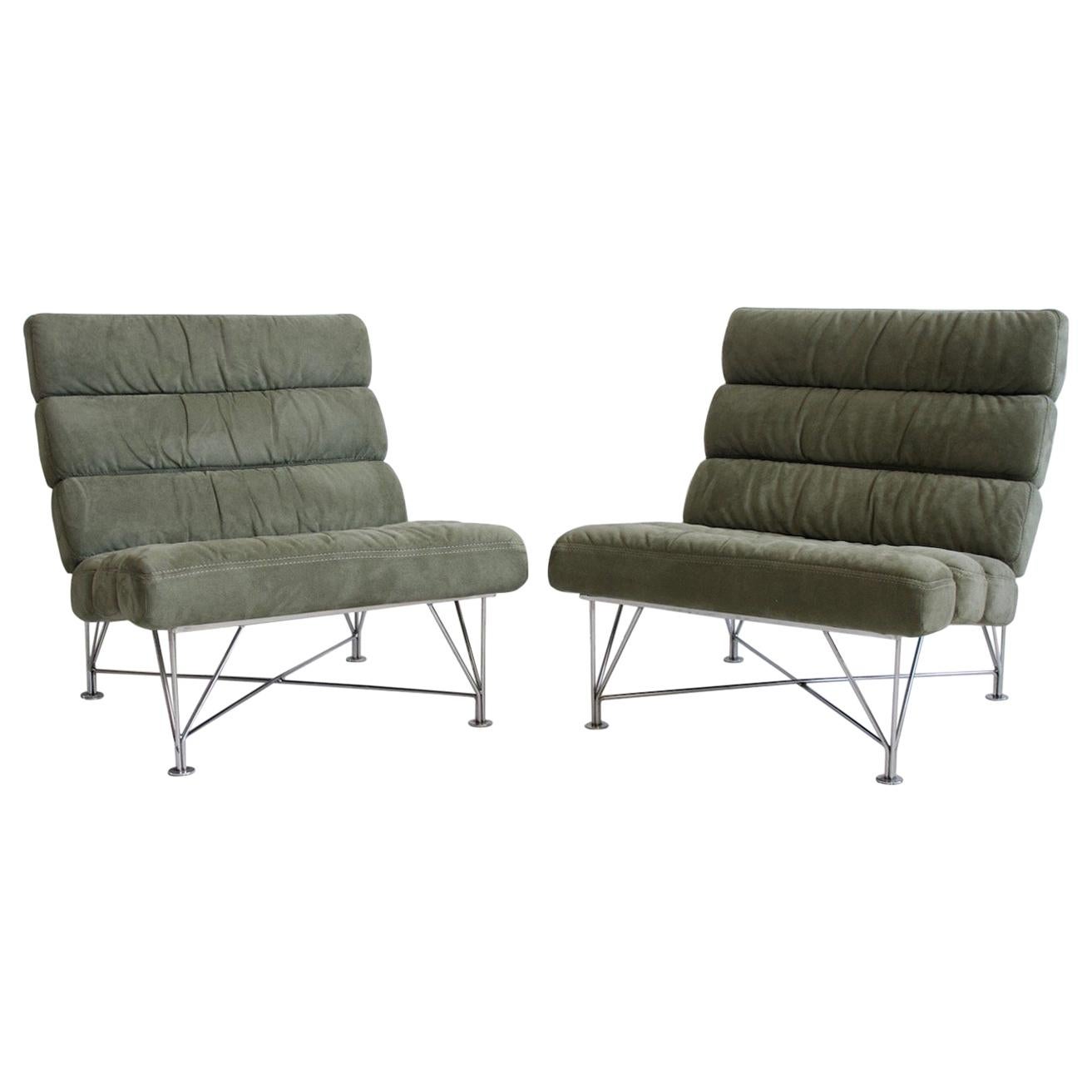 Pair of Green Lounge Chairs by DUX Design Team For Sale at 1stDibs