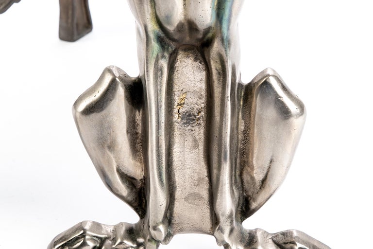 Pair of Greyhound Form Andirons at 1stDibs