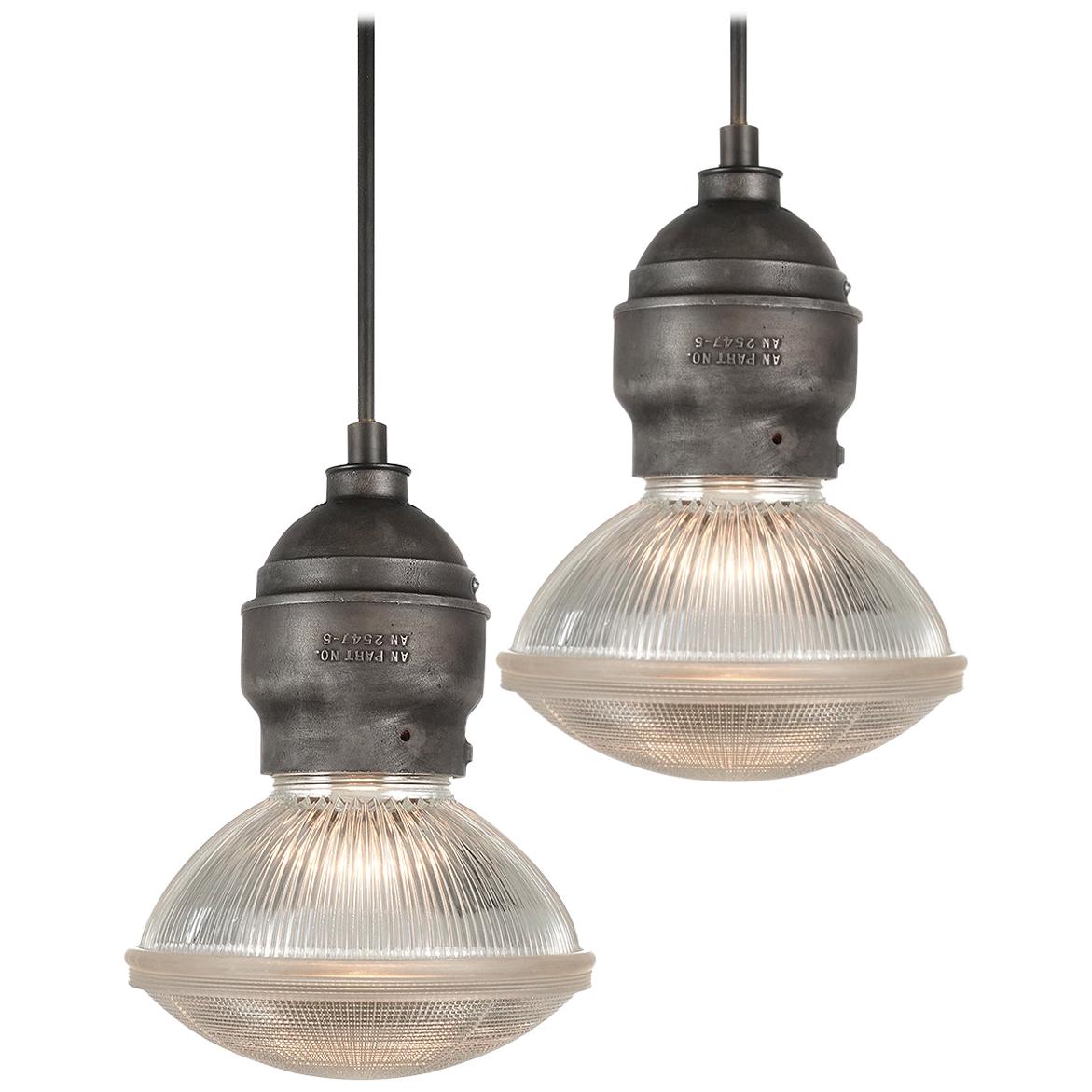 Pair of Grouse-Hinds Prismatic Pendants at 1stDibs