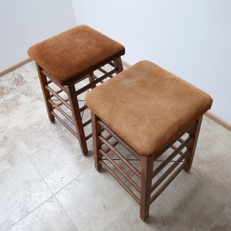 Pair of Gym Bench Bar Stools at 1stDibs | gym stools