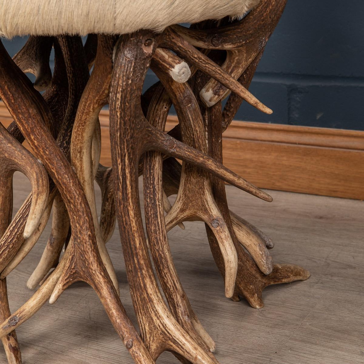 Pair of Hall Antler Horn Chairs by Schirato, Italy at 1stDibs