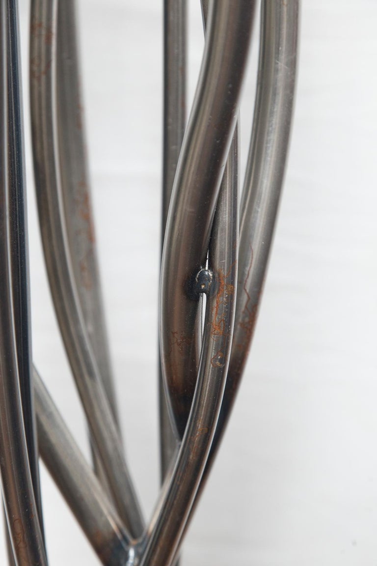 Pair of Hand Crafted Steel Stands For Sale at 1stDibs