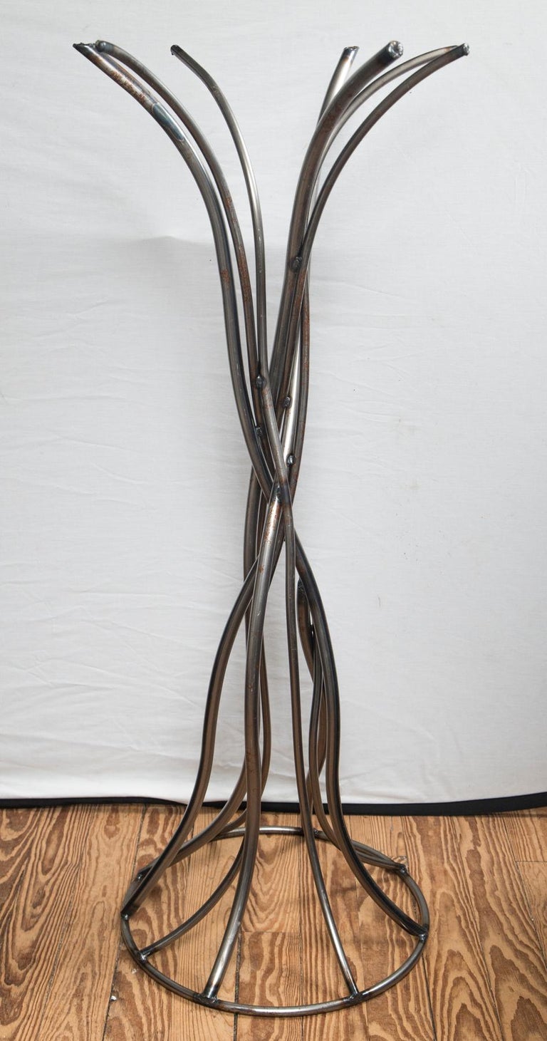 Pair of Hand Crafted Steel Stands For Sale at 1stDibs