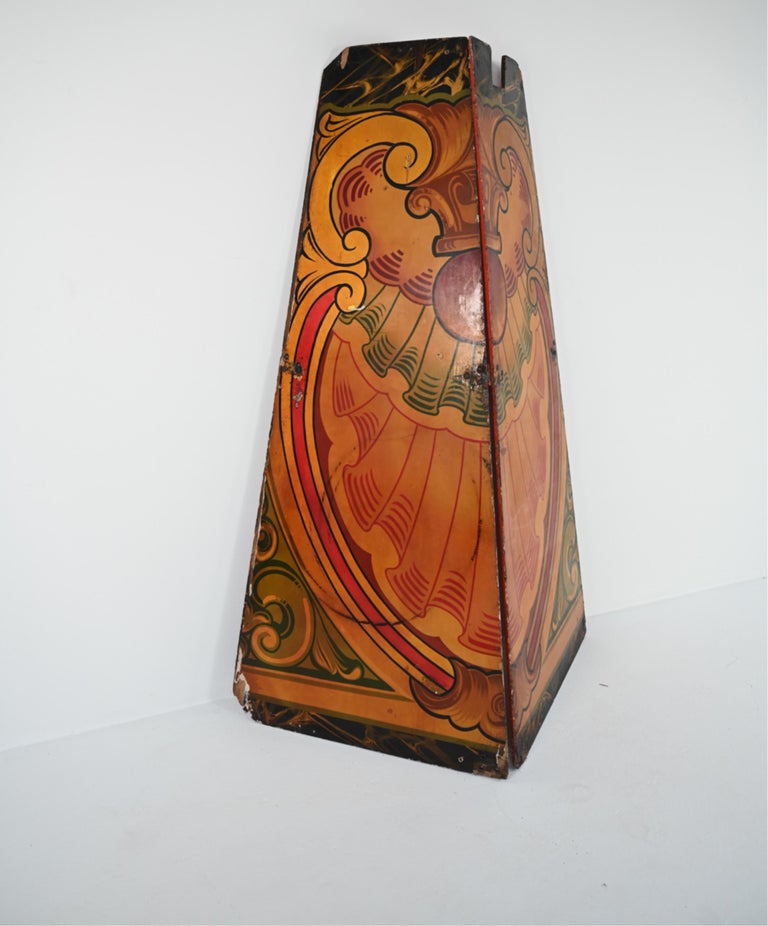 Pair of Hand Painted Early Carnival Rounding Boards For Sale at 1stDibs