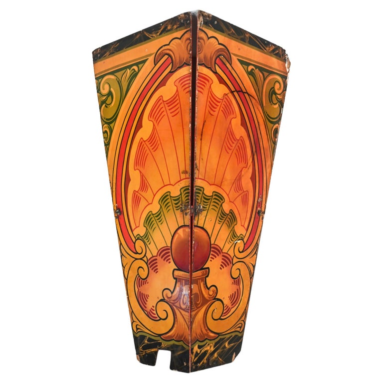 Pair of Hand Painted Early Carnival Rounding Boards For Sale at 1stDibs