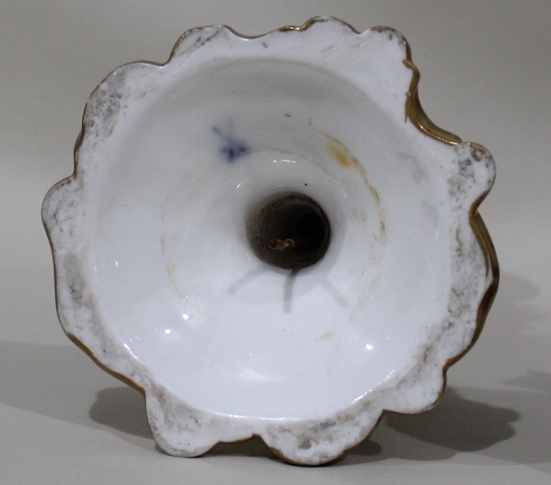 Pair of Hand Painted Meissen Porcelain Candlesticks at 1stDibs ...