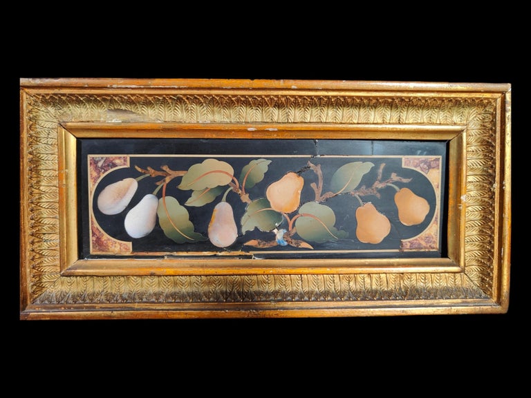 Pair of Hard Stone Paintings, 19th Century For Sale at 1stDibs