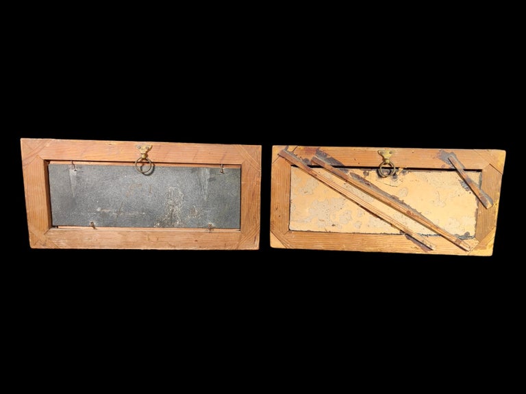 Pair of Hard Stone Paintings, 19th Century For Sale at 1stDibs