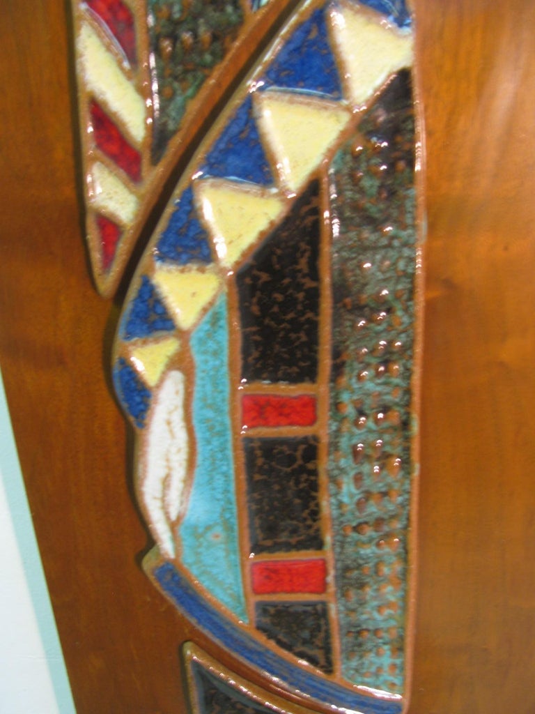 Pair of Harris Strong Mid-Century Modern Figural Art Tile Ceramic ...