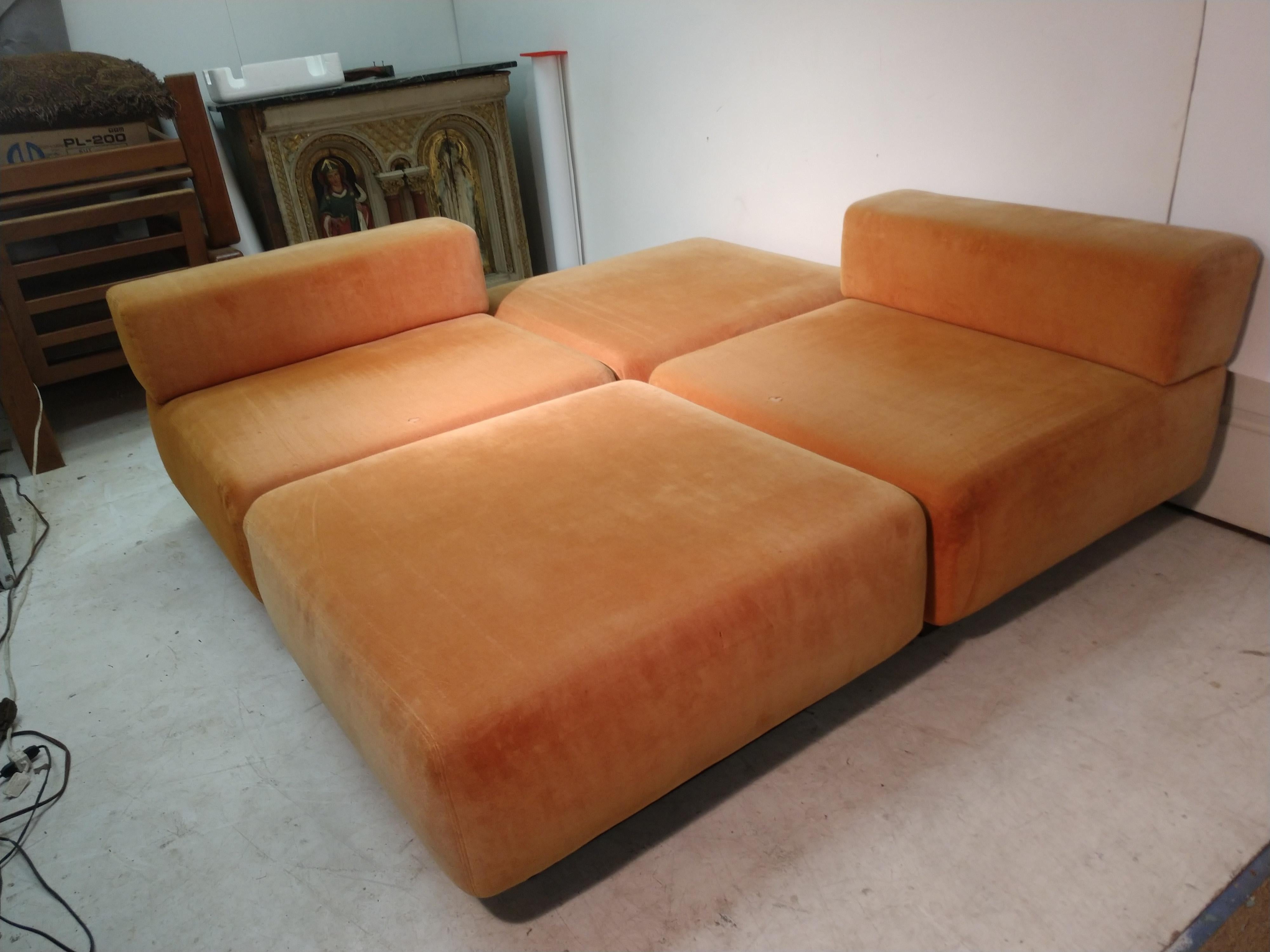 Pair of Harvey Probber Mid-Century Modern Modular Seating Four Pieces ...