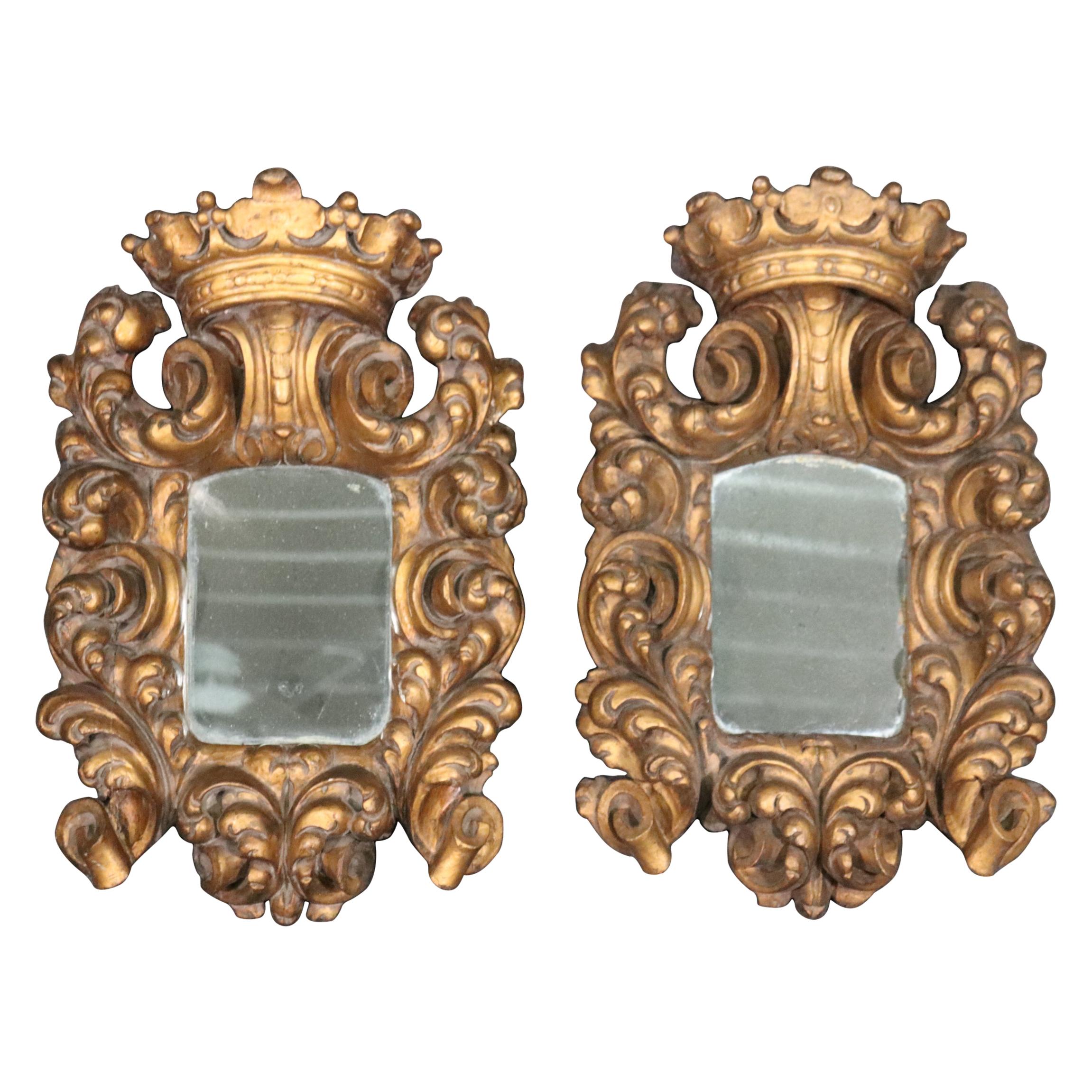 Pair of Italian Gilt Mirrors For Sale at 1stDibs