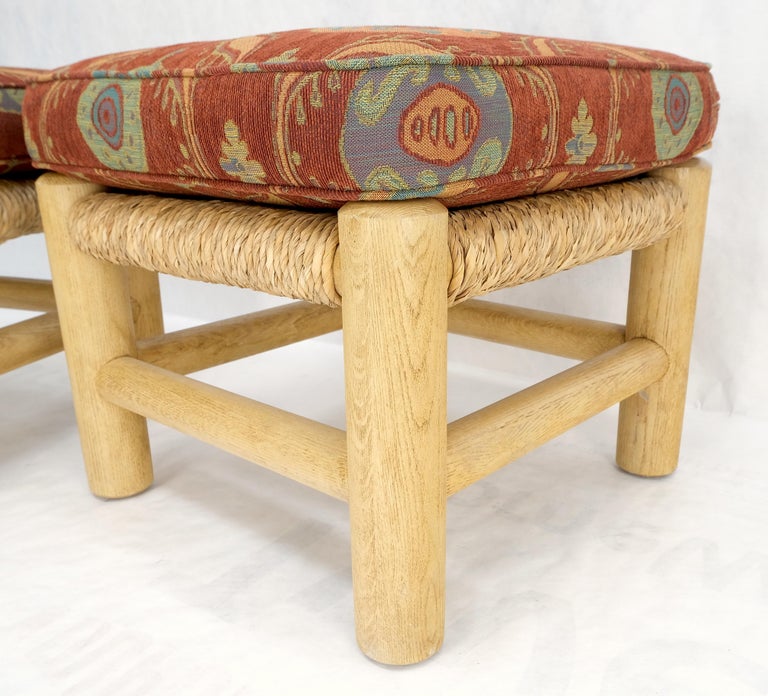 Pair of Heavy Thick Solid Chestnut Legs Rope Seats Benches Stools Mint ...