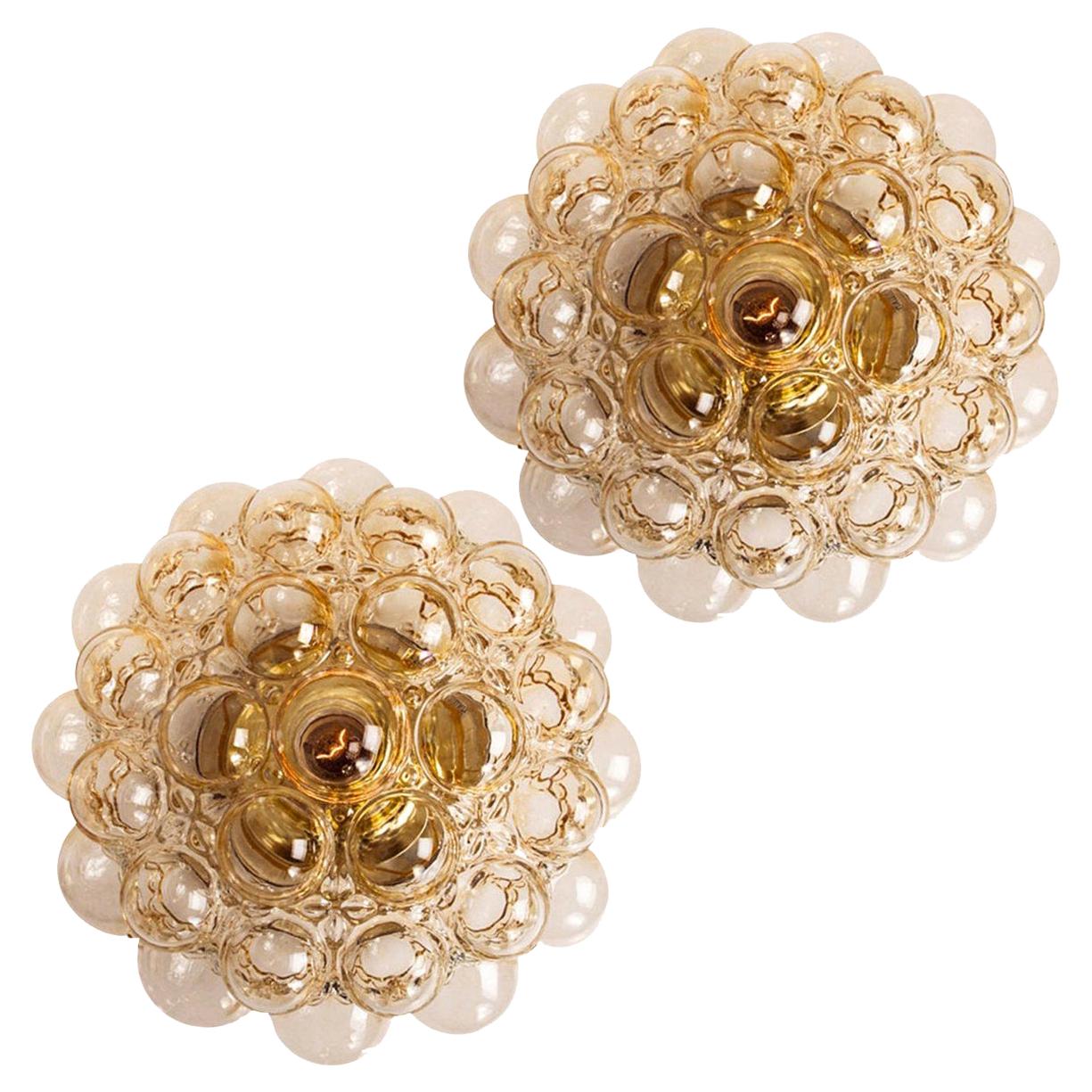 Pair of Bubble Murano Glass Sconces or Wall Sconces, 1960s at 1stDibs