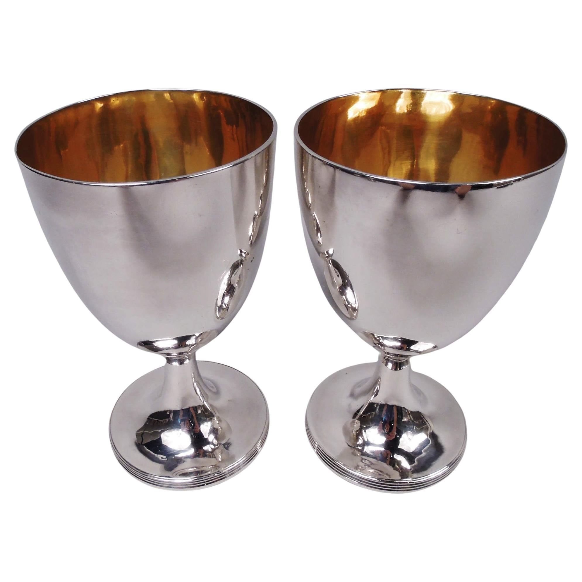 Pair of Henry Chawner English Georgian Neoclassical Goblets, 1790 For ...