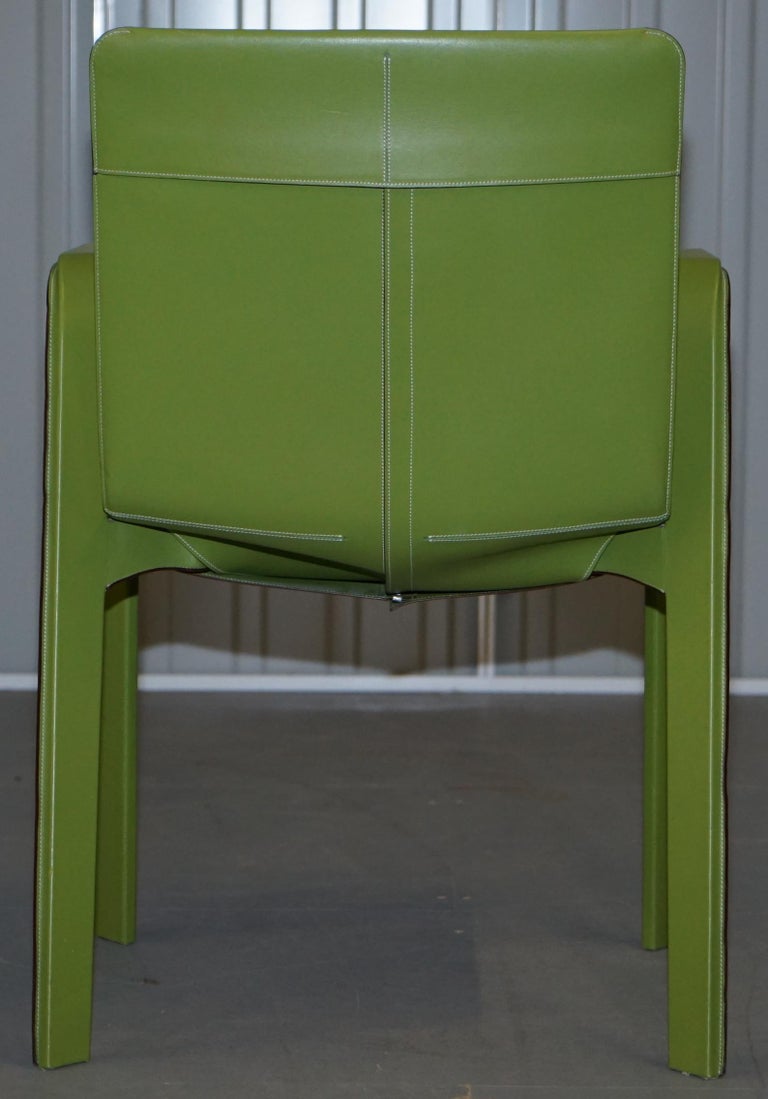 Pair of Hermes Paris La Chaise Sellier Leather Dining Armchairs Two at ...
