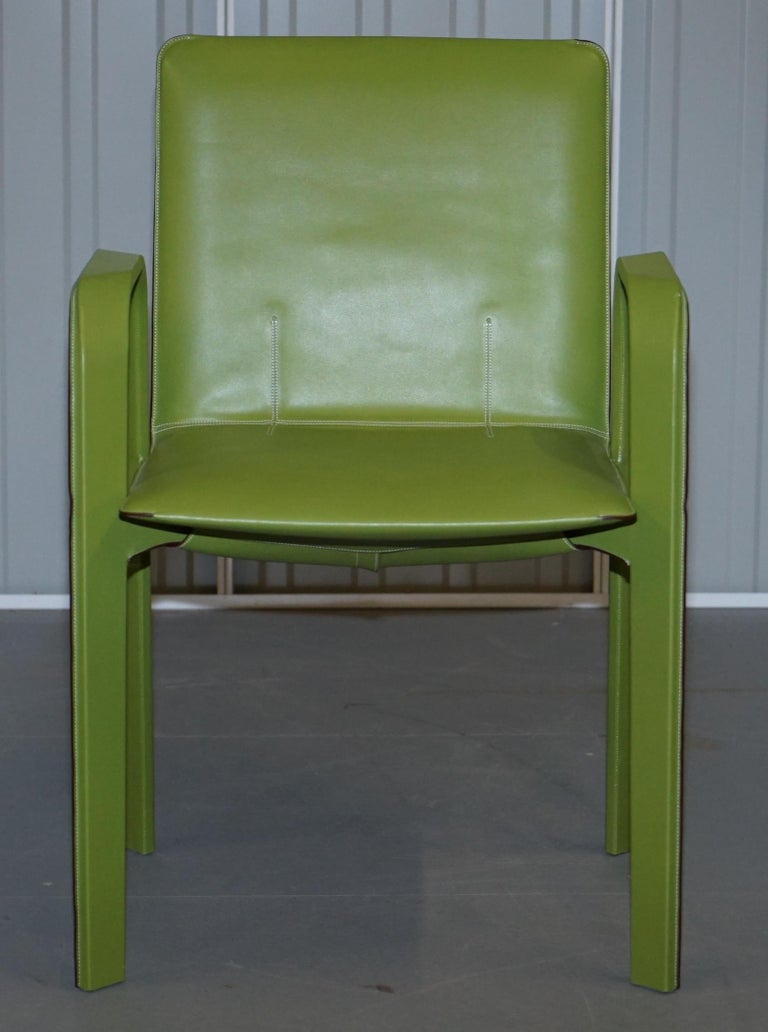 Pair of Hermes Paris La Chaise Sellier Leather Dining Armchairs Two at ...