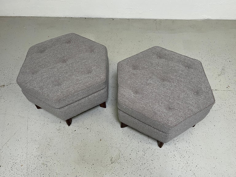 Pair of Hexagonal Ottomans by Frank Lloyd Wright for Henredon For Sale ...