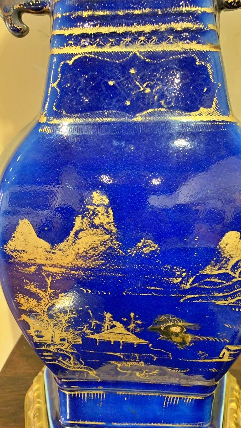 Pair of Hexagonal Vases 18th Century For Sale at 1stDibs