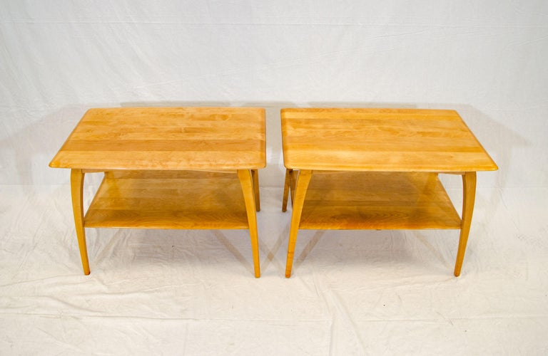 Pair of Heywood Wakefield End Tables, M 1502 G at 1stDibs