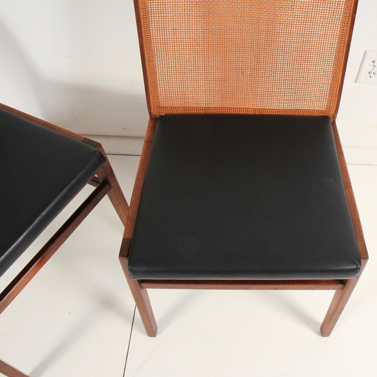Pair of Hibriten Walnut Side Chairs at 1stDibs