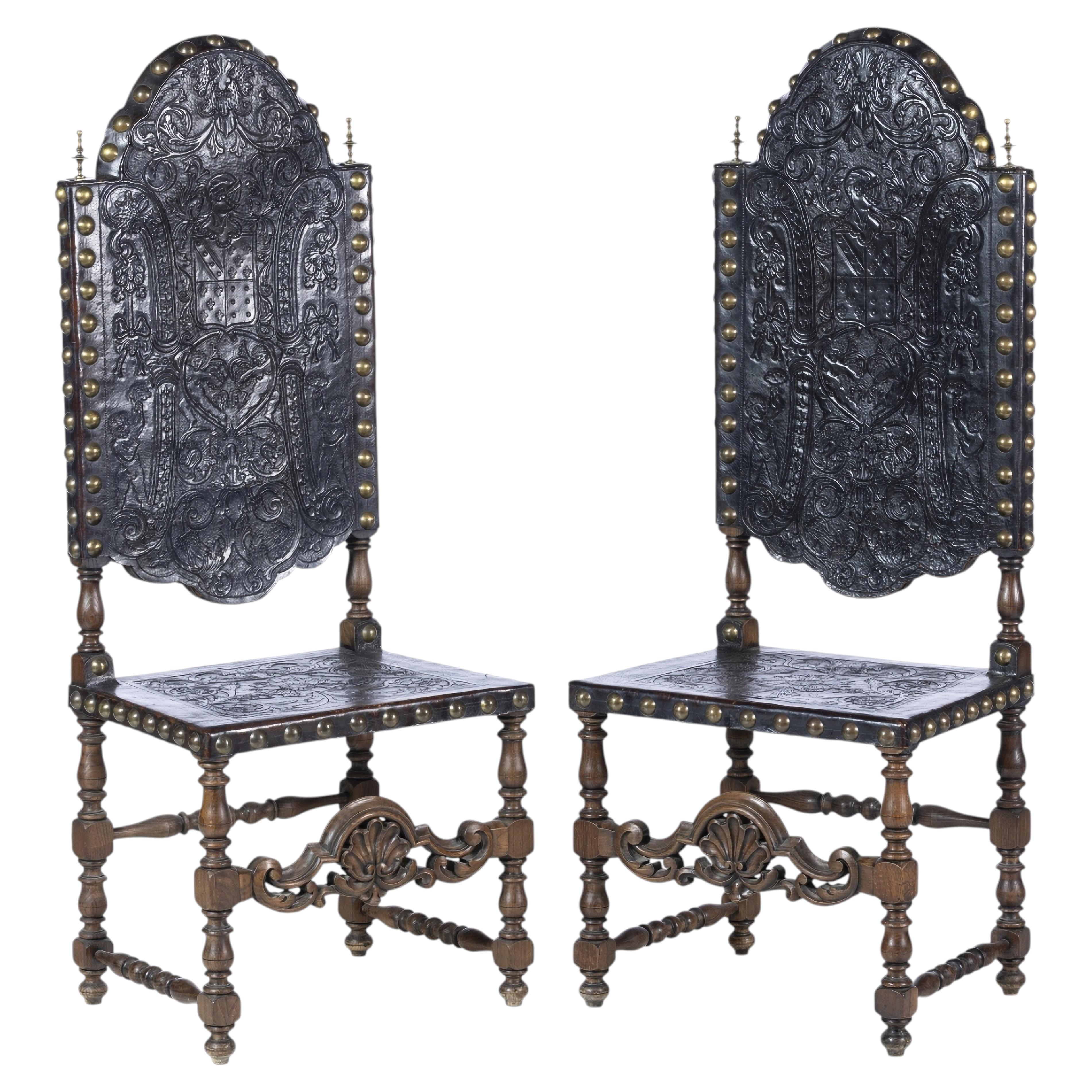Pair of Neo-Renaissance-Style Armchairs, circa 1860, 19th Century. For ...
