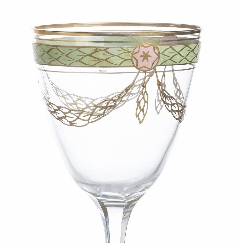 Pair of High French Foot Art Deco Cups For Sale at 1stDibs