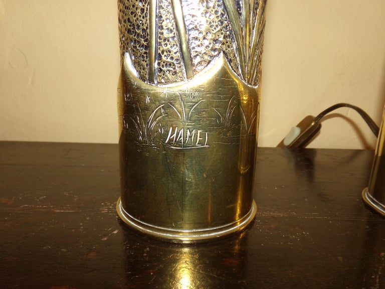Pair of High Quality Signed Trench Art Shell Cases, circa 1917 For Sale ...