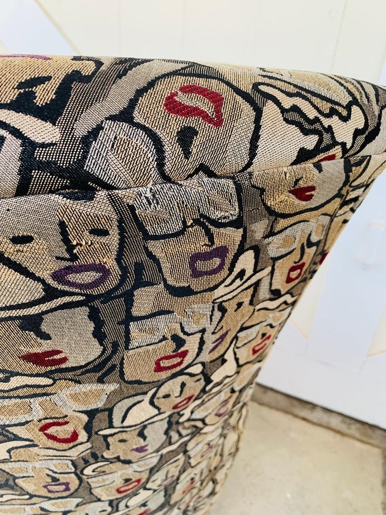 Pair of Highback Swivel Chairs by Carter Furniture at 1stDibs