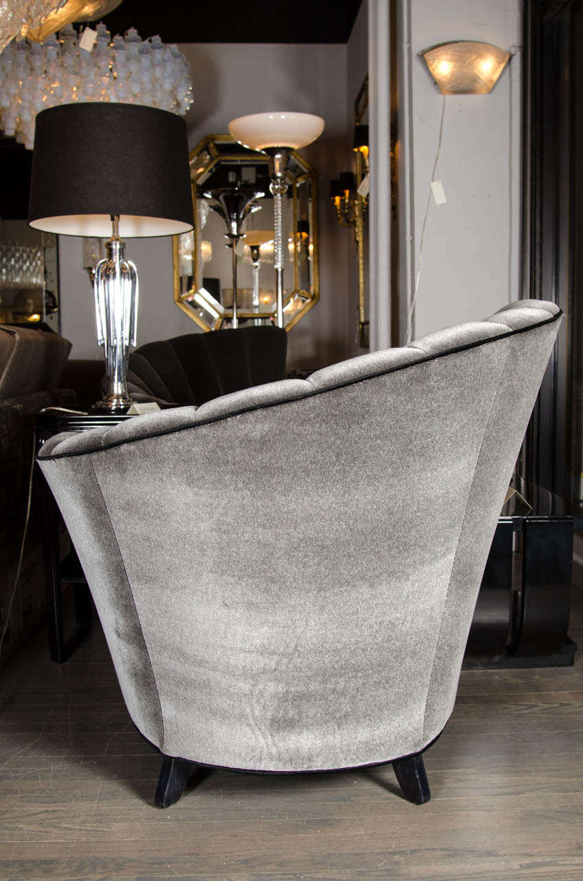 Pair of Hollywood Asymmetrical Tufted Hollywood Chairs For Sale at ...