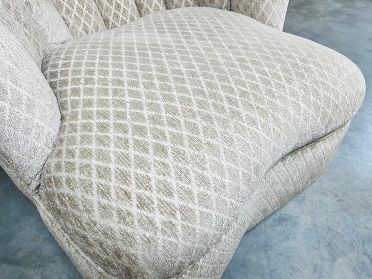 Pair of Hollywood Regency Curved Shell Channel Backlounge Chairs For ...