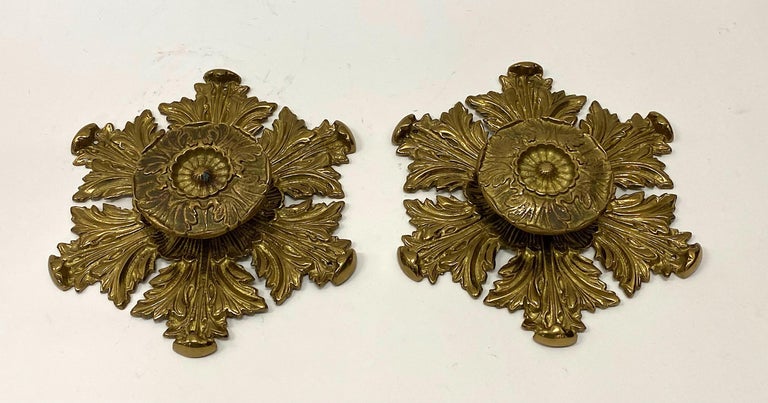 Pair of Hollywood Regency Dore' Bronze Neoclassic Door Handles For Sale ...