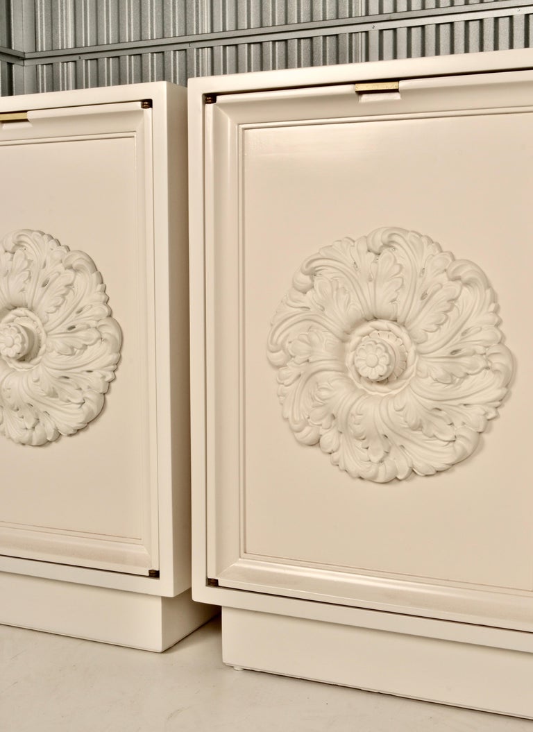 Pair of Hollywood Regency Style Cabinets by Lane For Sale at 1stDibs