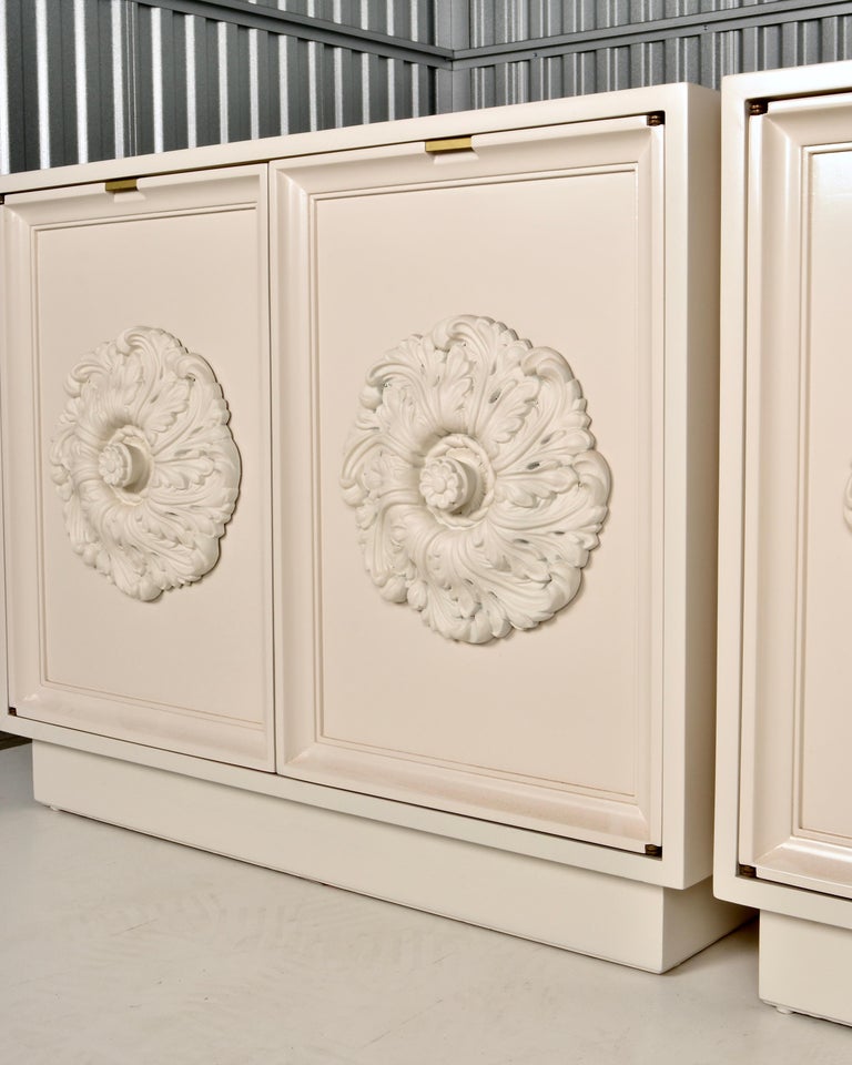 Pair of Hollywood Regency Style Cabinets by Lane For Sale at 1stDibs