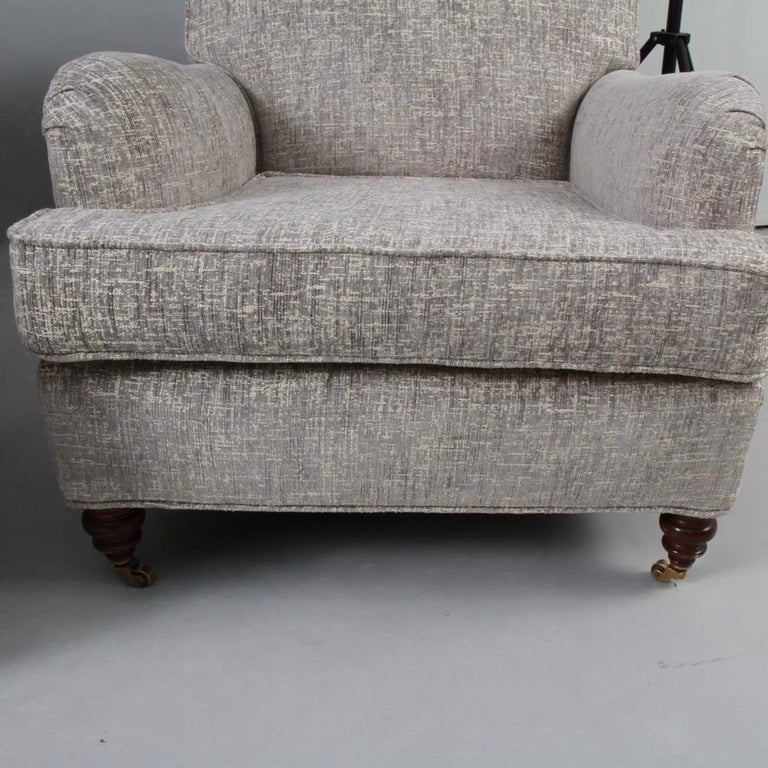 Pair of Howard and Sons Bridgewater Style Lounge Chairs at 1stDibs