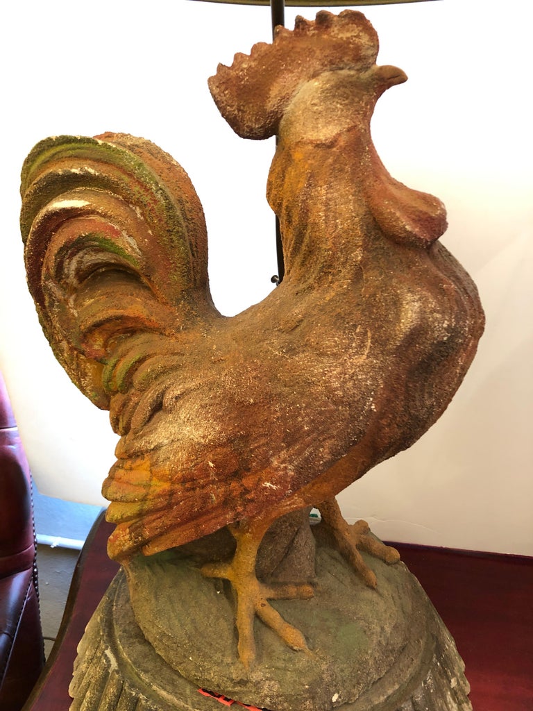 Pair of Huge Dramatic Rooster Lamps from Montana Lodge For Sale at ...