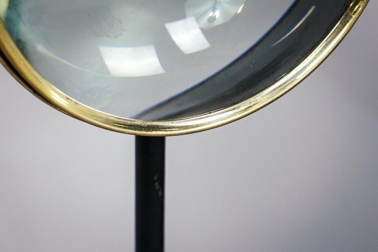 Pair of Huge Mounted Magnifying Lenses at 1stDibs