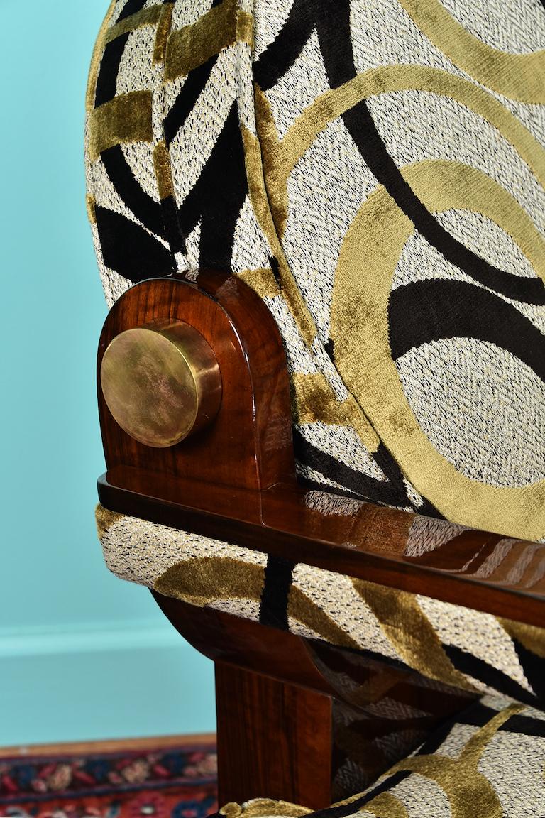 Hungarian Art Deco Armchair in Walnut For Sale at 1stDibs