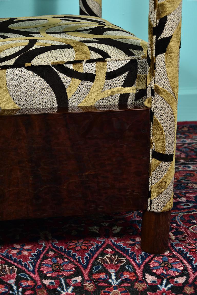 Hungarian Art Deco Armchair in Walnut For Sale at 1stDibs