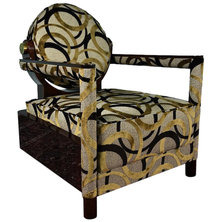 Hungarian Art Deco Armchair in Walnut For Sale at 1stDibs