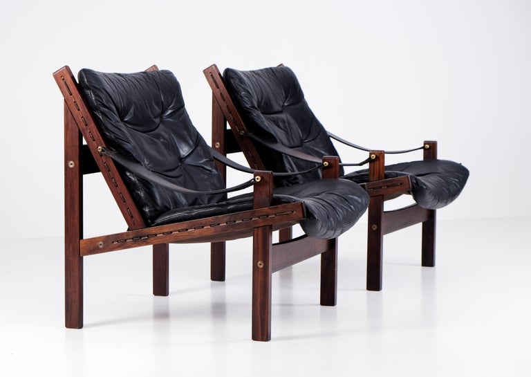 Pair of 'Hunter' Easy Chairs by Torbjørn Afdal, 1960s For Sale at 1stDibs