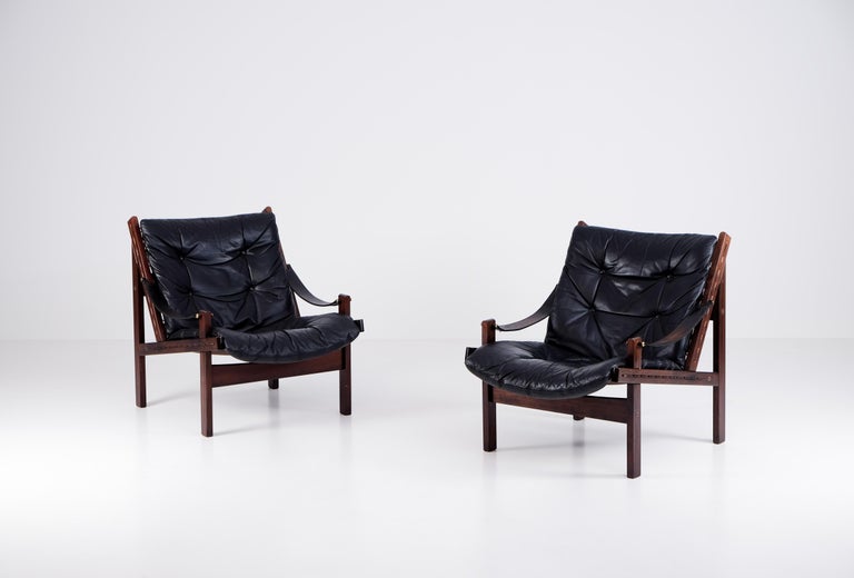 Pair of 'Hunter' Easy Chairs by Torbjørn Afdal, 1960s For Sale at 1stDibs
