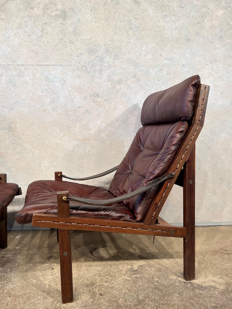 Pair of Hunter High-Back Lounge Chairs by Torbjørn Afdal for Bruksbo ...