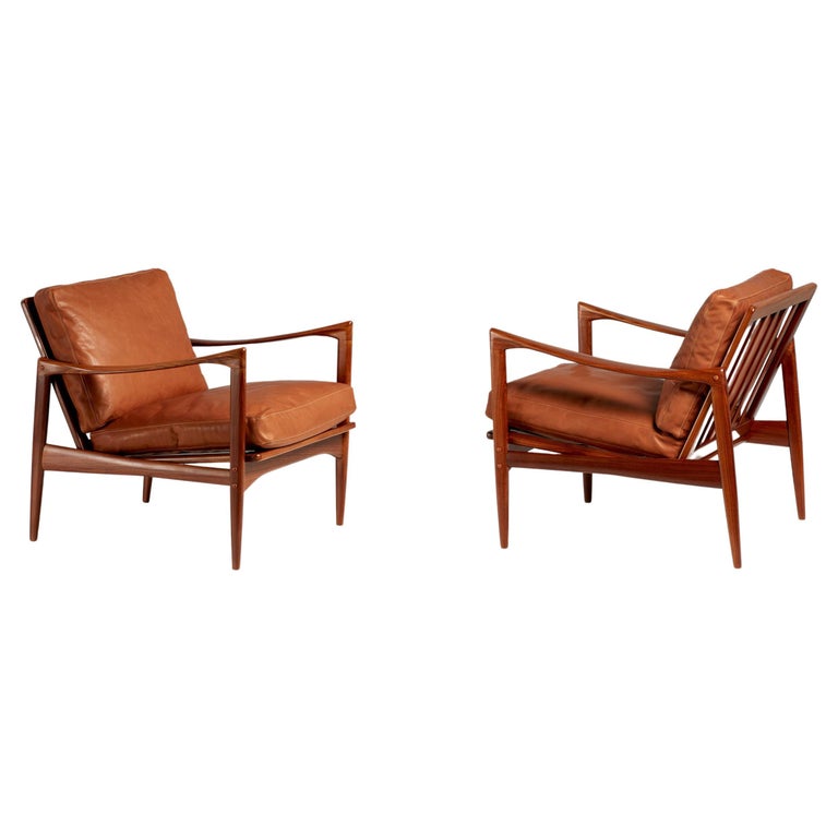 Pair of Ib Kofod-Larsen Candidate Chairs, Afromosia Teak For Sale at ...