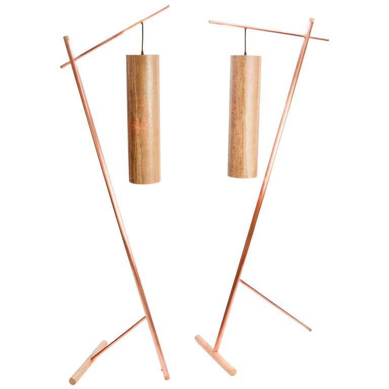 Pair of Iconic Custom Floor Lamps by Artisan James Violette For Sale at ...