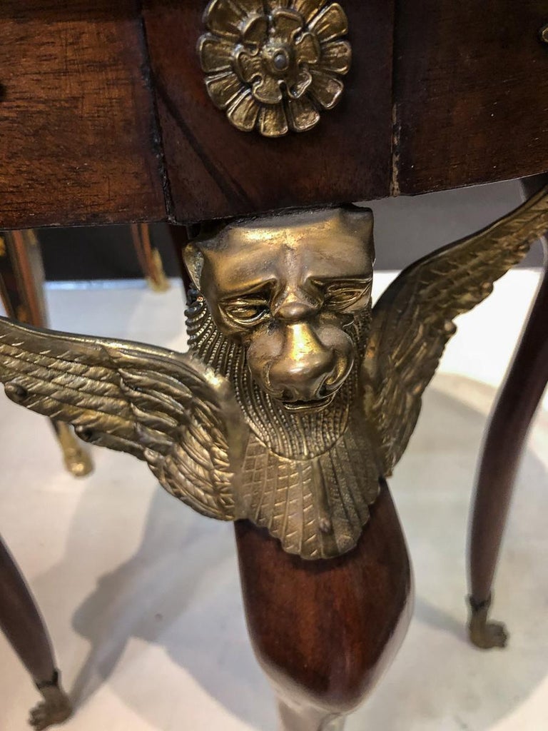 Pair of Imperial Style Side Tables with Black Marble Tops For Sale at ...