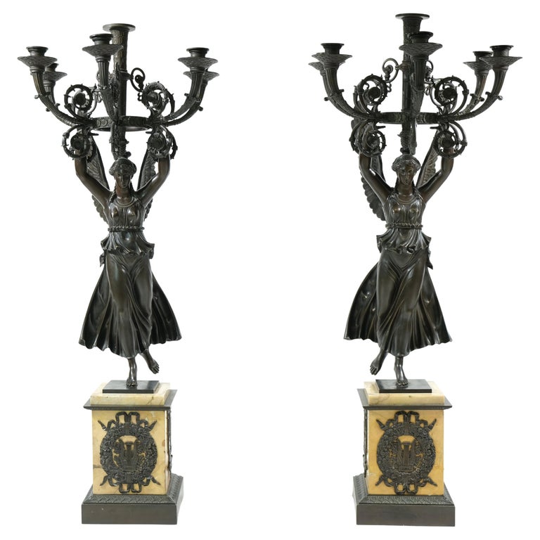 Pair of Impressive Empire Candelabra For Sale at 1stDibs