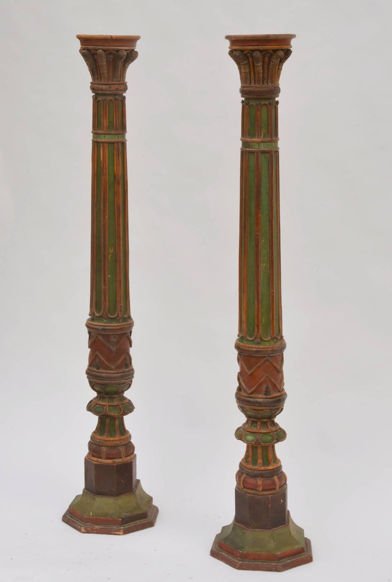 Pair of Impressive French 19th Century Napoleon III Torchère Columns ...